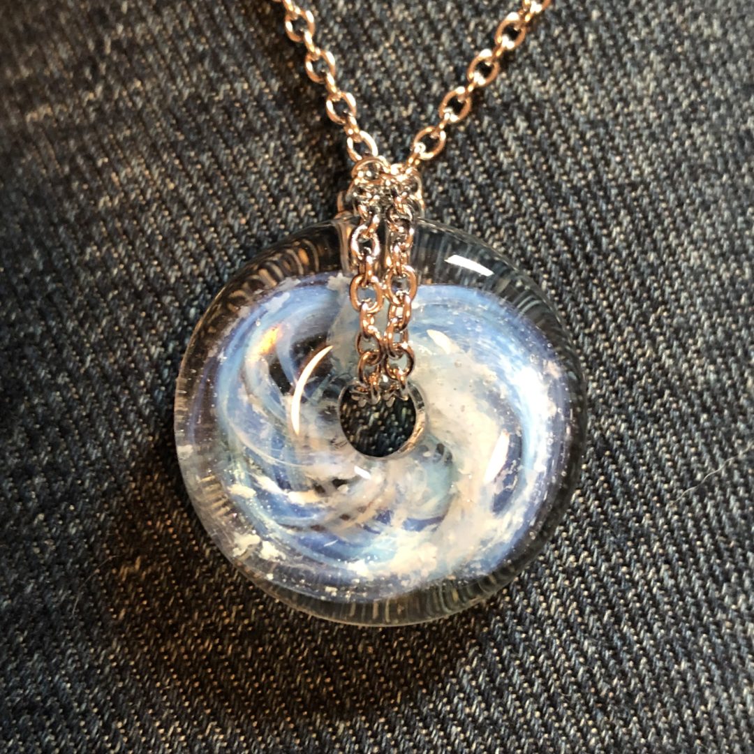 Colored Halo Pendant | Davenport Memorial Glass | Blown glass keepsakes ...